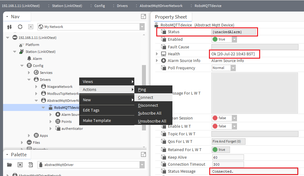 How do I Publish and Subscribe to MQTT Broker Topics Using a Niagara N4 Station?